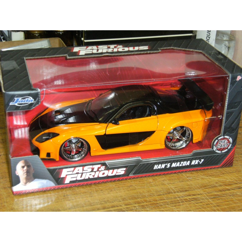 Mazda RX7 orange et noire Fast & Furious - Jada - Toys